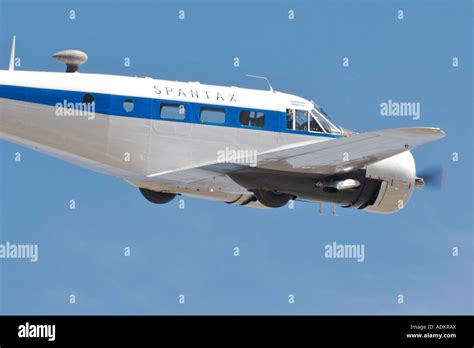 Beechcraft 18 C 45 H Usa 1937 During A Fio Flight Exhibition Stock