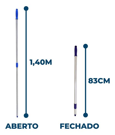Bralimpia Rodo Twister Cm Borracha Articulado Cabo Extens Vel M Cor Azul Ess Ncia
