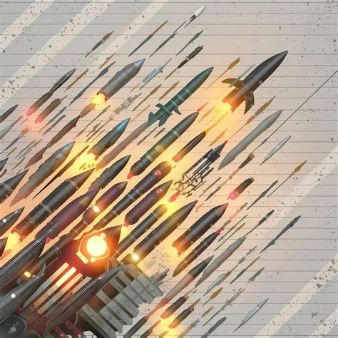 Premium Vector Missile Vector Set Illustration