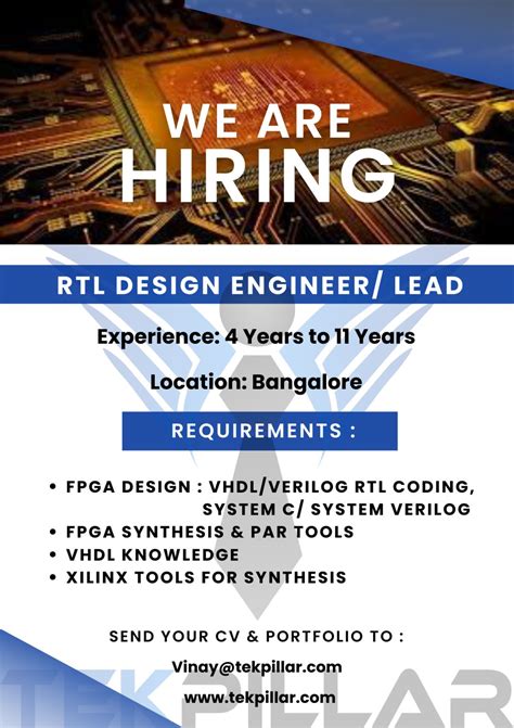 Vinay Limbalkar On Linkedin Jobdescription Rtldesign Jobdescription