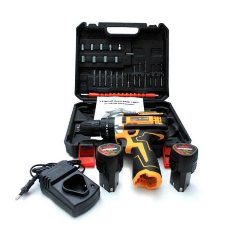 CORDLESS Drill 12Volt YUKIDO JAPAN 24 Pcs Koper Set Bor Tangan Baterai