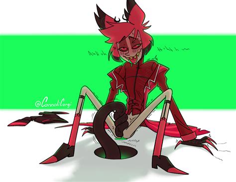 Rule 34 Alastor Hazbin Hotel Blush Cannolicorgi Color Hazbin Hotel Male Only Moaning Scratch