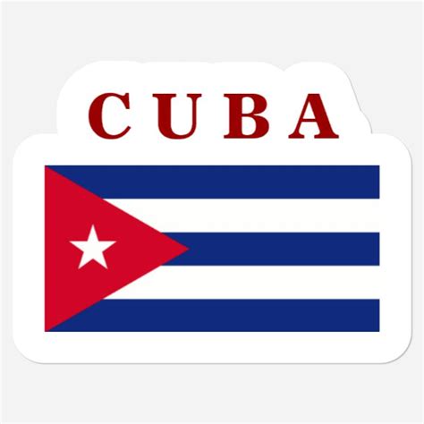 Cuban Flag Labeled Stickers Sold By Borislava Madeit Sku 27397671