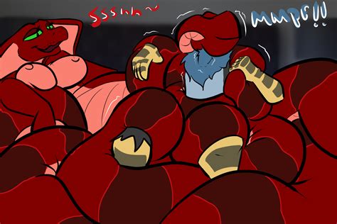 Rule 34 Anthro Apode Asphyxiation Avian Bird Coiling Draconcopode Duo
