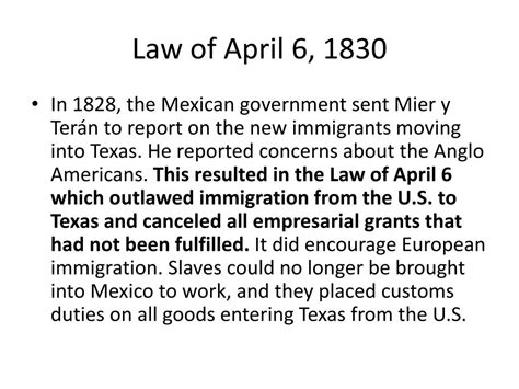 Ppt Causes Of The Texas Revolution Powerpoint Presentation Free