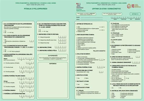 Objavljeni Upitnici Za Popis