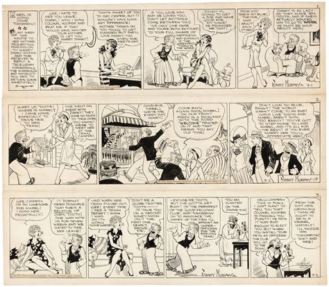 Hakes Toots And Casper 1930 Daily Strip Original Art Trio By Jimmy