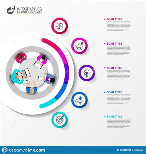 Plantilla Del Dise O De Infographic Concepto Creativo Con 5 Pasos