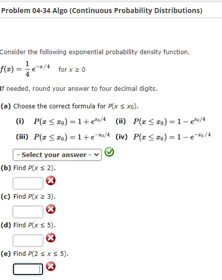 Solved Problem 04 34 Algo Continuous Probability Chegg Com