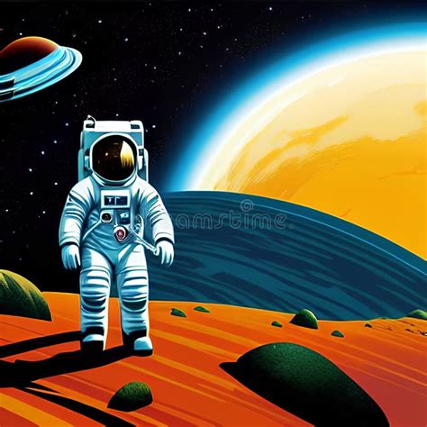 Cute Astronaut On Planet Cartoon Vector Icon Illustration Ai Generated