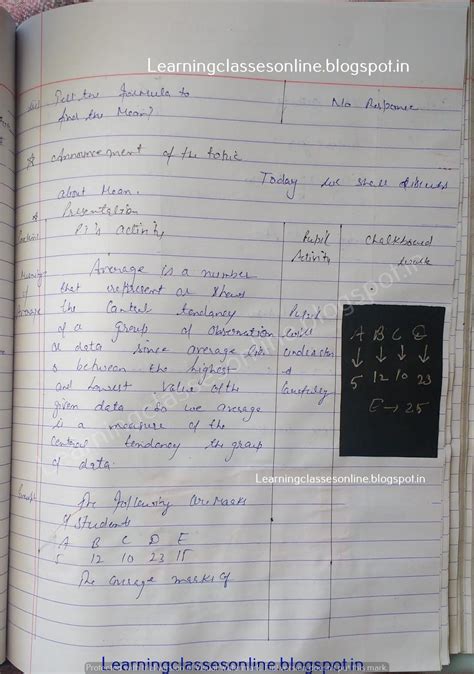 Math Real Teaching Lesson Plan On Mean Artofit
