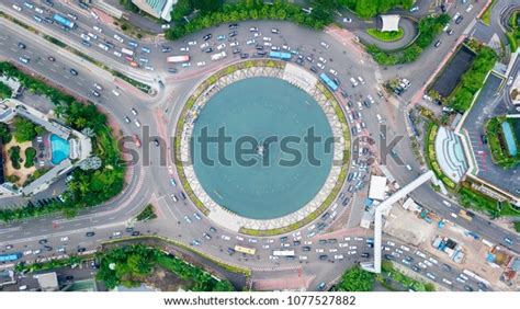 Roundabout And Traffic Jam Jakarta Over 109 Royalty Free Licensable
