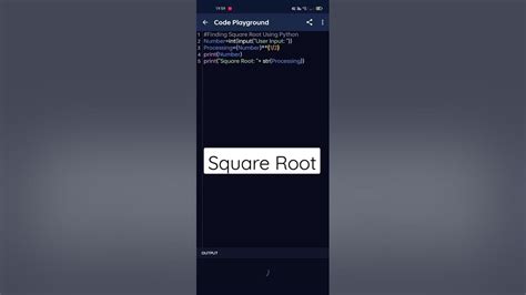 Find Square Root Of Any Number Easily Using Python Pythonforbeginners Shorts Youtube
