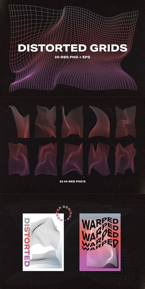 Distorted Grids Graphic Design Infographic Texture Graphic Design