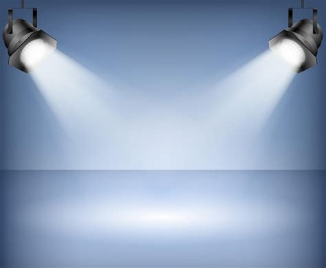 스튜디오 배경에서 스포트 라이트 무료 벡터
