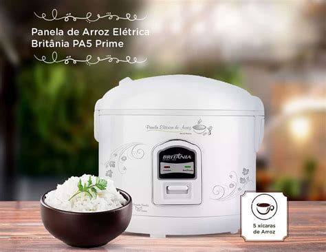 Panela Elétrica de Arroz Britânia PA5 Prime 400W 5 Xícaras Promotop