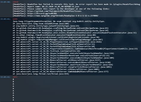Bug Javalangillegalargumentexception No Enum Constant Orgbukkit