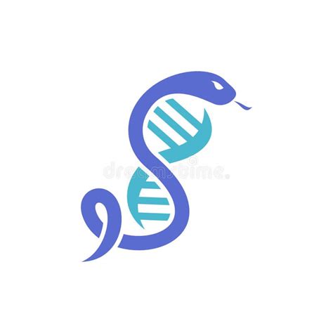 Snake Symbol For Medical With Dna Dna Logo Icons Vector Illustration