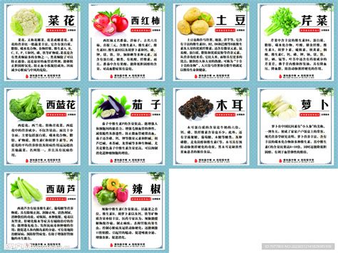 学校食堂蔬菜介绍设计图 传统文化 文化艺术 设计图库 昵图网