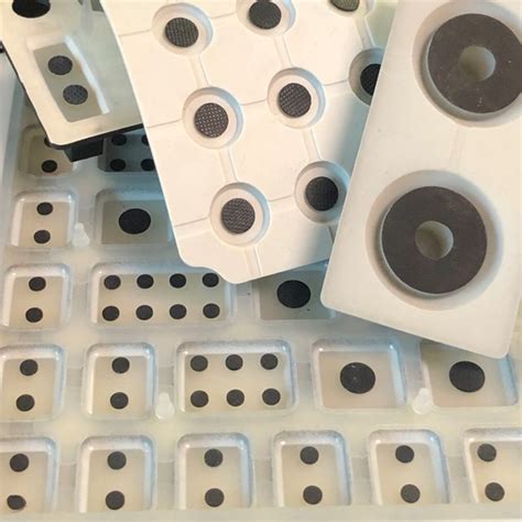 Silicone Rubber Conductive Buttons Keypads With Carbon Pills YJC Polymer