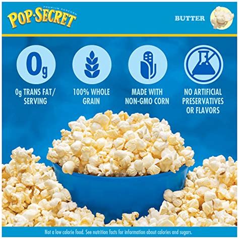 Pop Secret Microwave Popcorn 100 Calorie Butter Flavor 112 Oz Snack