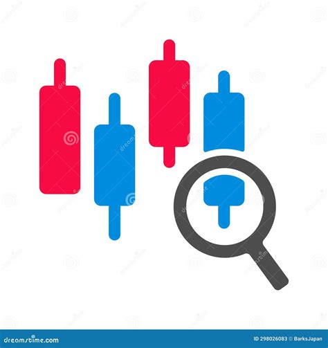chart analysis technical analysis vector icon illustration stock
