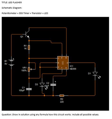 Title Led Flasher Schematic Diagram Potentiometer