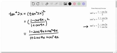 Solved Use The Power Reducing Formulas To Rewrite The Expression In