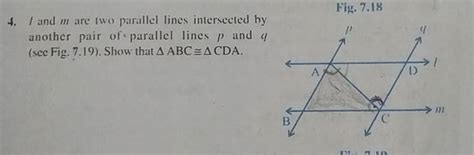 I And M Are Two Parallel Lines Intersected By Another Pair Of Parallel