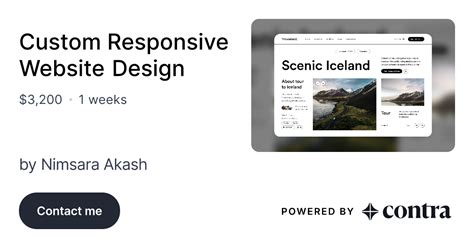 custom responsive website design by nimsara akash