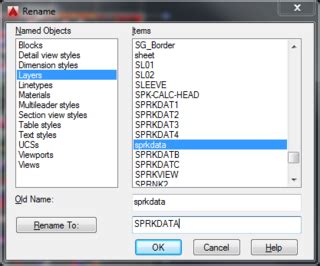 The H Factor Using The Rename Tool In AutoCAD To Rename Layers Blocks And Other Things