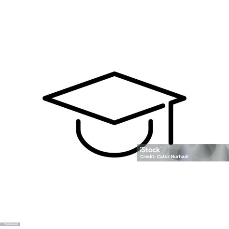 졸업 캡 아이콘 플랫 벡터 템플릿 디자인 유행 0명에 대한 스톡 벡터 아트 및 기타 이미지 0명 고체 공부 Istock