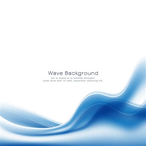 추상 블루 웨이브 배경 프리미엄 벡터