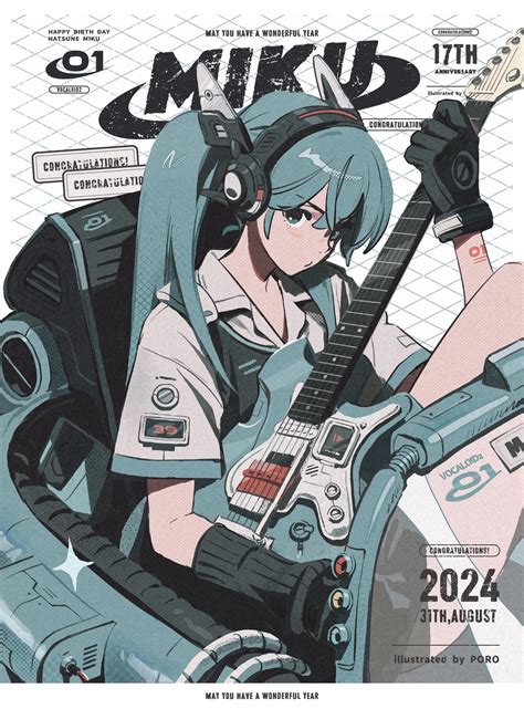 The Big Imageboard Tbib 1girl Aqua Eyes Aqua Hair Black Gloves