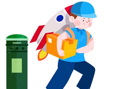 World Post Day Courier World Post Day Courier Character Png