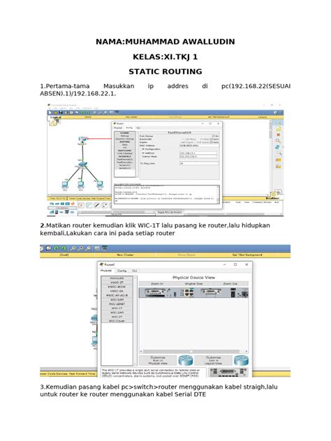 static routing muhammad awalludin xi tk pdf computers