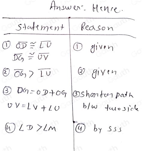Solved Converse Of Hinge Theorem Or Sss Triançle Inequality Theorem
