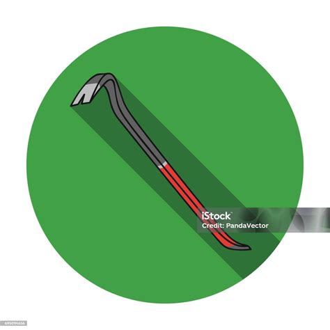 흰색 배경에 고립 된 평면 스타일에 크로우 바 아이콘 범죄 기호 스톡 벡터 일러스트입니다 갈고리 발톱에 대한 스톡 벡터 아트 및 기타 이미지 Istock