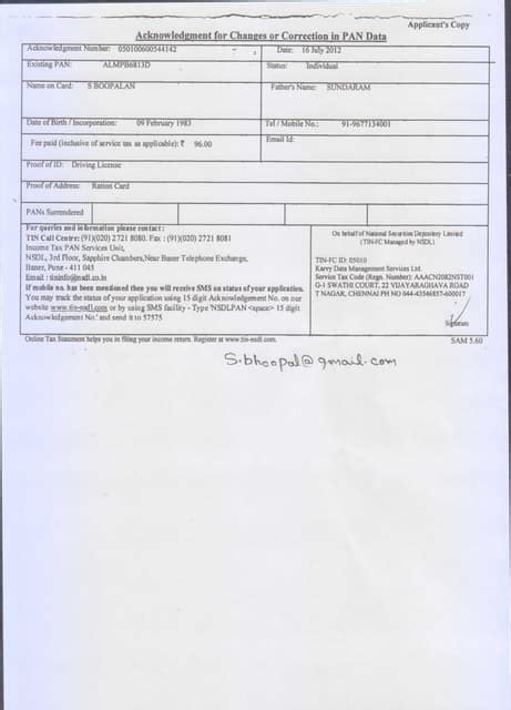 Pan Application Form 49 Aa For Foreign Citizens Pdf