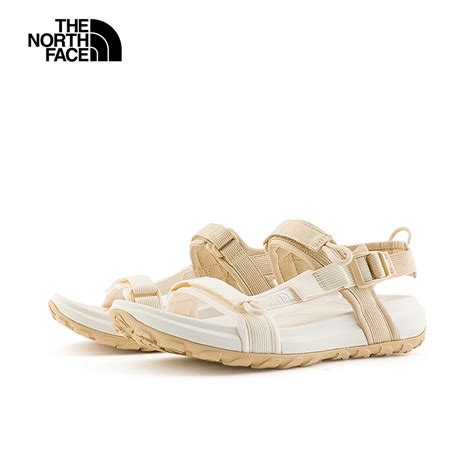 【the North Face 官方旗艦】北面女款米白色抓地可調節涼鞋｜8adrtob 戶外鞋 Yahoo購物中心