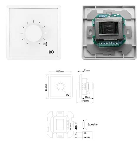 ITC T Volume Control Speaker Instructions