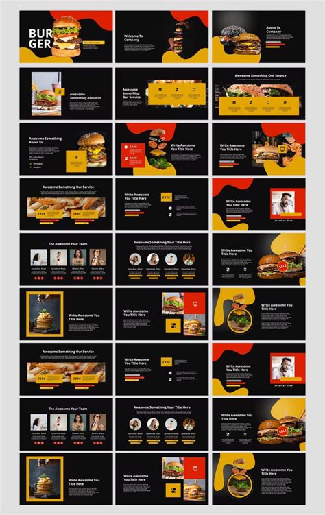 Burger Powerpoint Template Powerpoint Templates Powerpoint