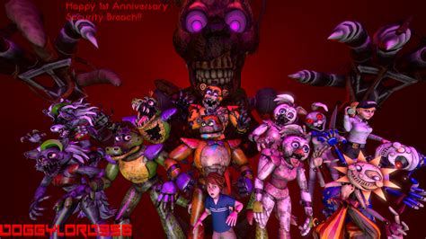 Happy 1st Anniversary Fnaf Security Breach By Doggylord2023 On Deviantart