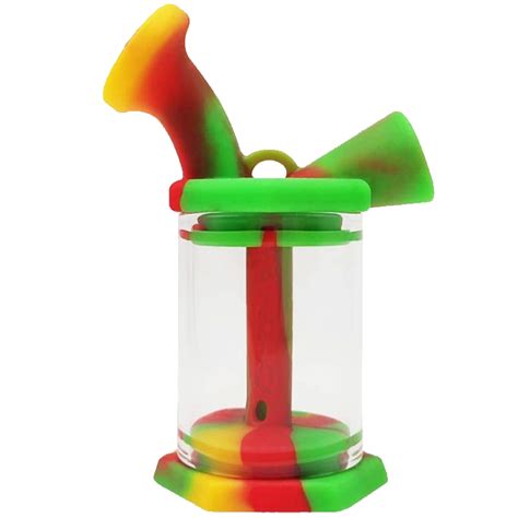 3 Glass And Silicone Mini Bubbler Assorted Smoketime