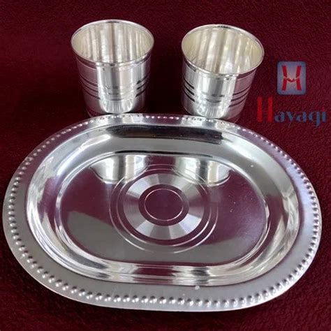 Silver Plated Glass Tray Set At Rs 49000 Silver Plated Tray Id