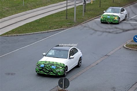 2026 Mercedes Benz C Class Facelift Spied Flaunting Starry Drls