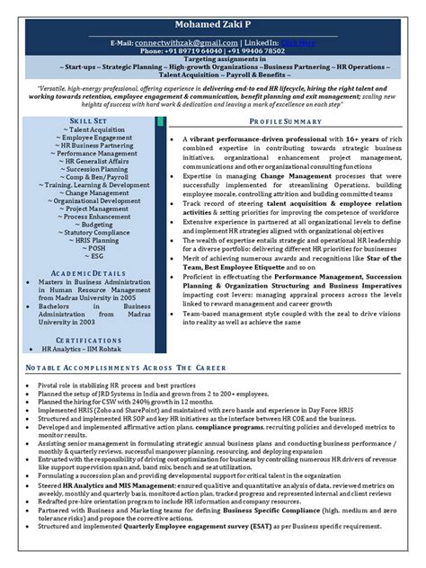 Mohamed Zakihead Hr Pdf Employee Retention Employment