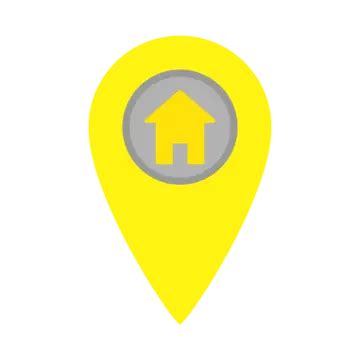 Yellow Map Pin Location With Bank Icon And Gradation Color Vector Pin