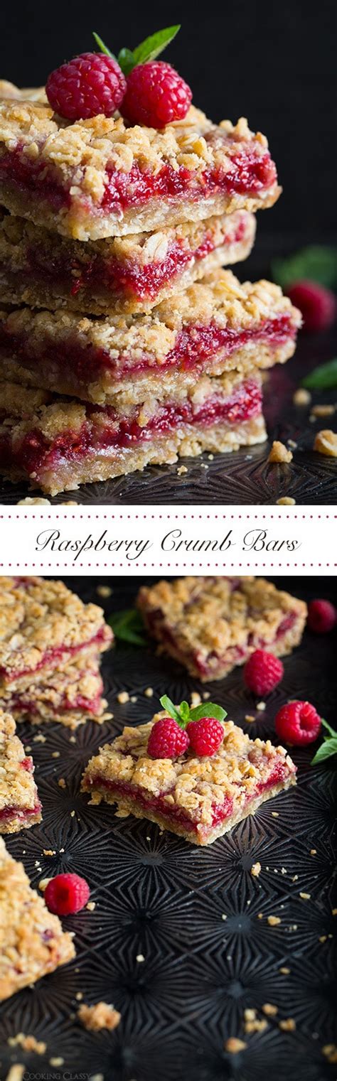 Raspberry Bars With Oatmeal Crumble Topping Cooking Classy