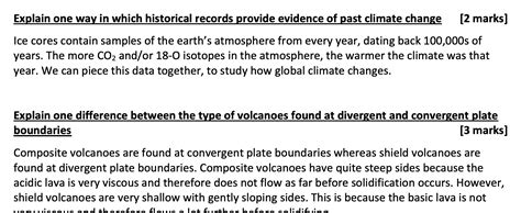 Selection Of 2 3 4 And 8 Mark Practice Questions Full Mark Answers Edexcel Gcse Geography